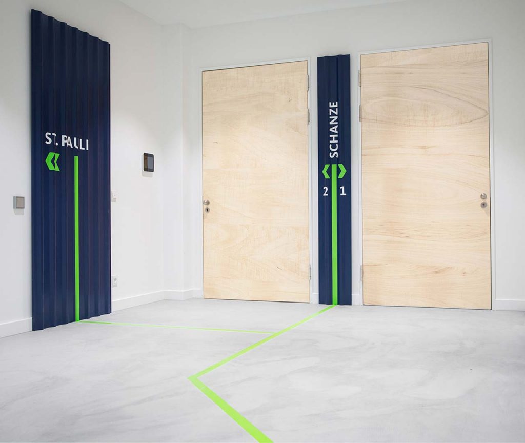 Office design for freenet: Training centre Campus Hamburg