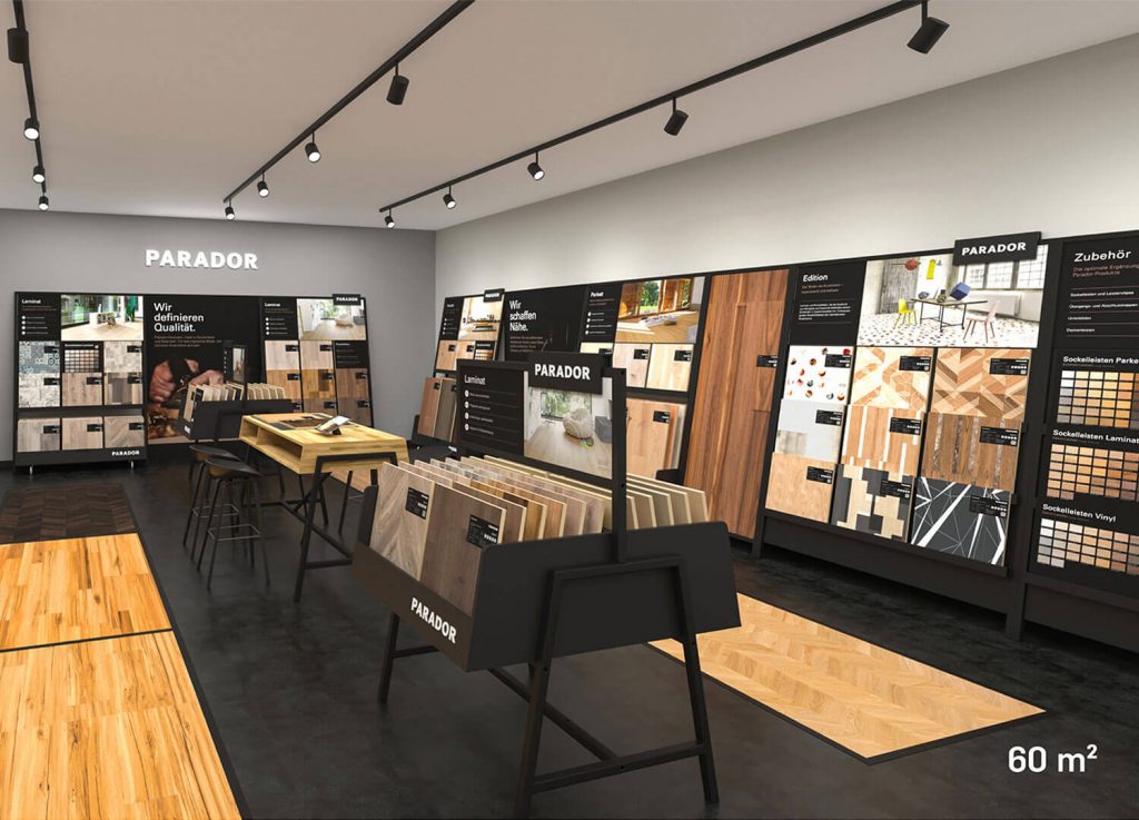 Modular shop system for Parador: Shop design by Preussisch Portugal