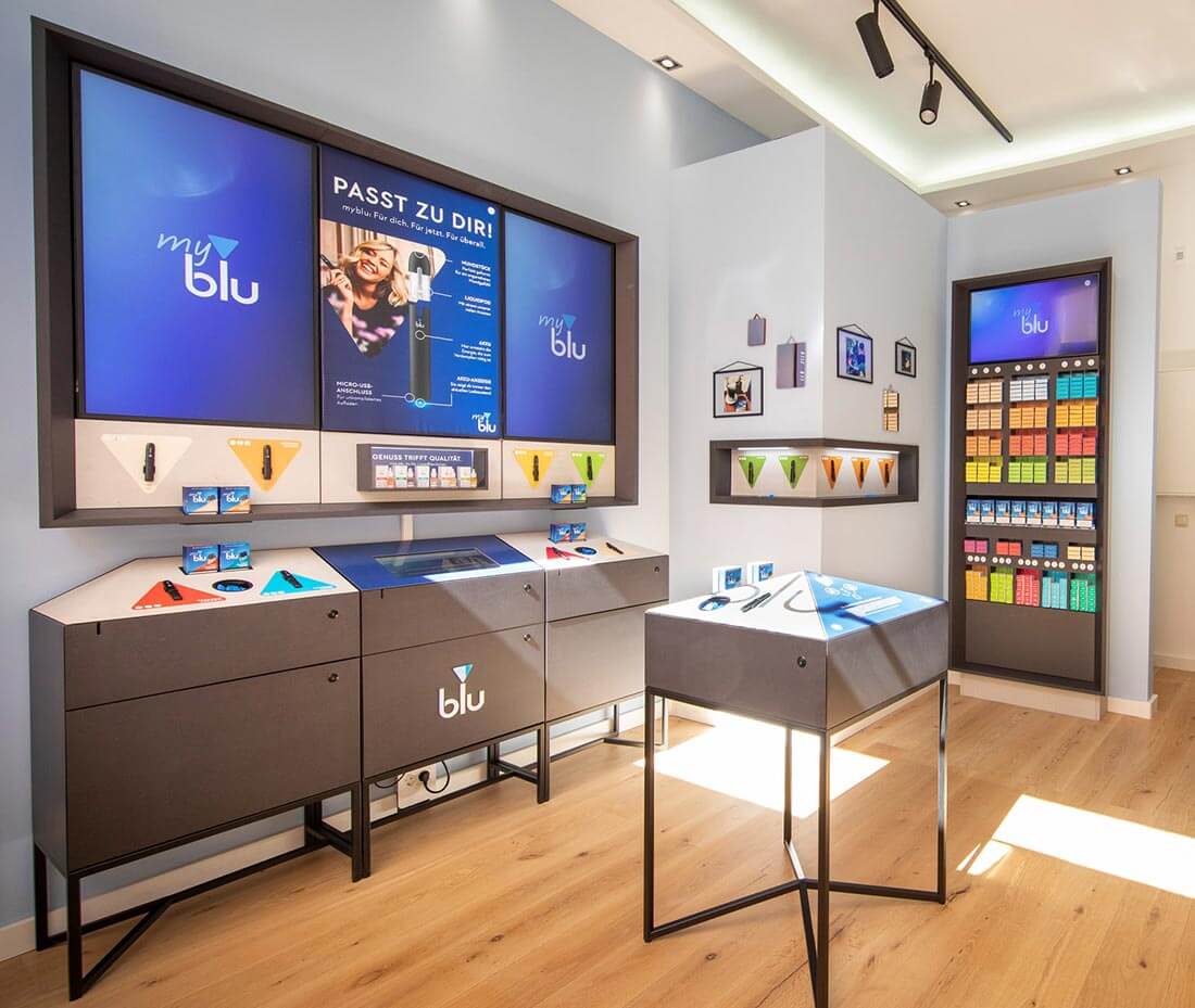 Shop-in-Shop System für Reemtsma: Design von Preussich Portugal